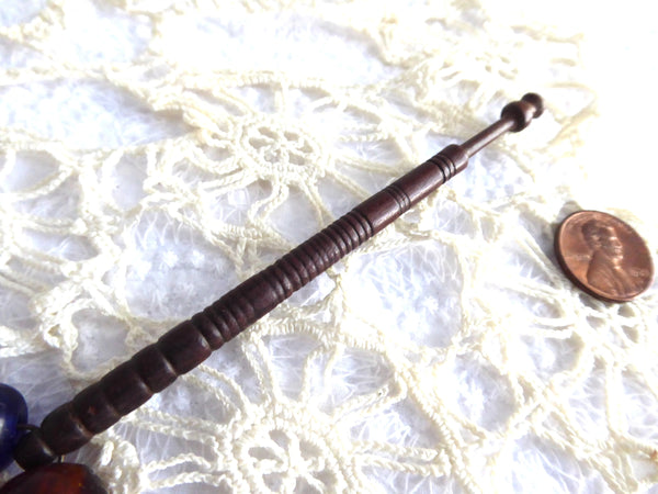 Lace Bobbin Turned Treen Beads Spangles Pillow Lace Mid Victorian Anti ...