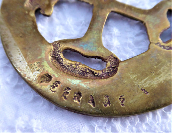 Edwardian Horse Brass Crossed Keys Peerless England 1900 Harness Ornam ...