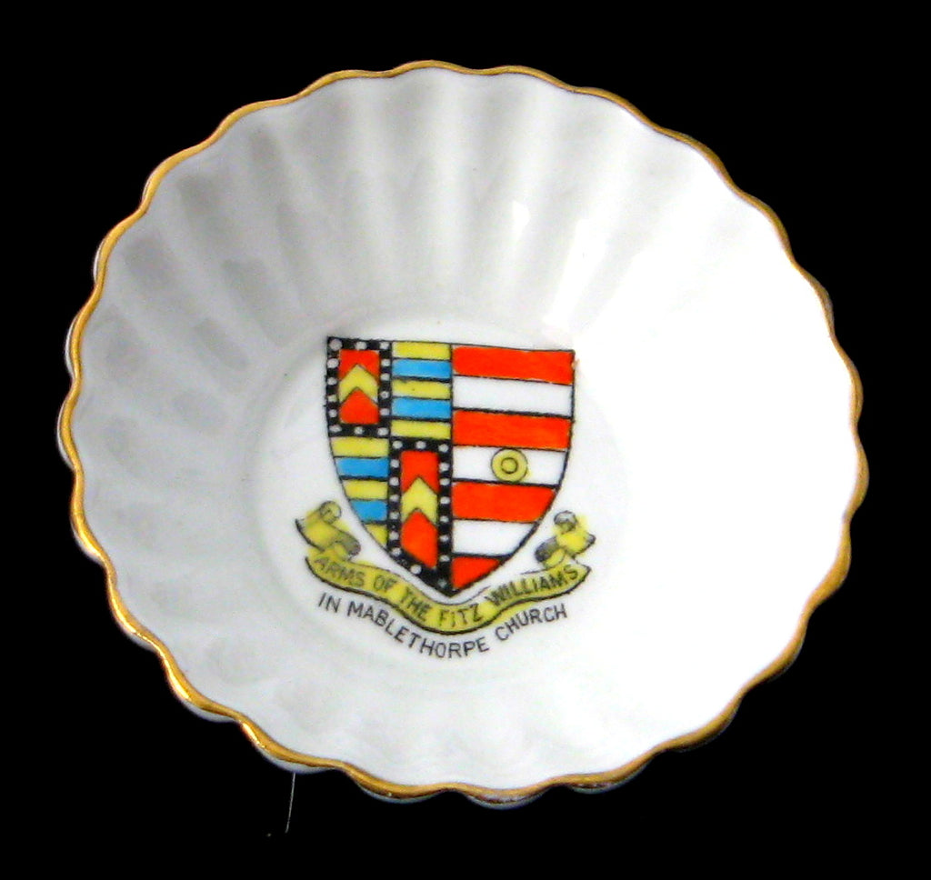 Rare Shelley Small Bowl Crested China Fitzwilliams Mablethorp 1910s Op ...