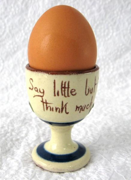 Mottoware Egg Cup Motto Say Little Think Much 1920s England Motto Ware ...