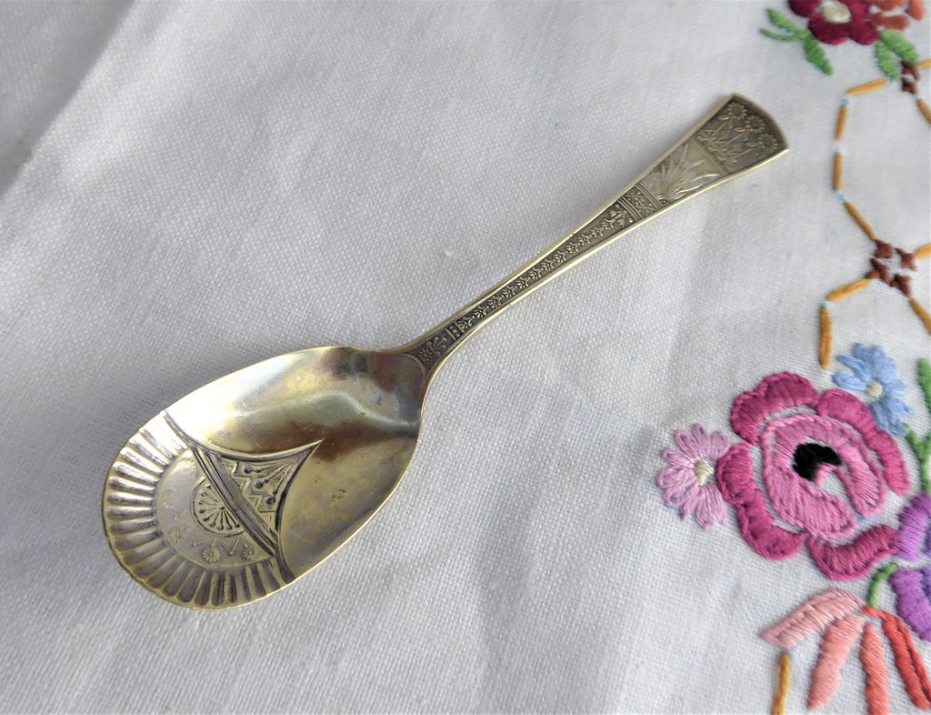 Antique Spoon Victorian Aesthetic Period Silver Plated Sugar Teaspoon ...