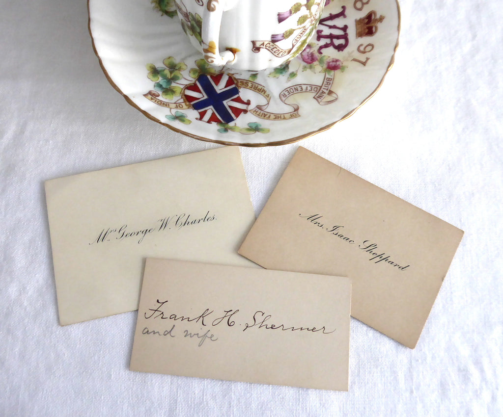 Victorian Set Of 3 Calling Cards Visiting Cards Gift Cards 1890s Ephem ...
