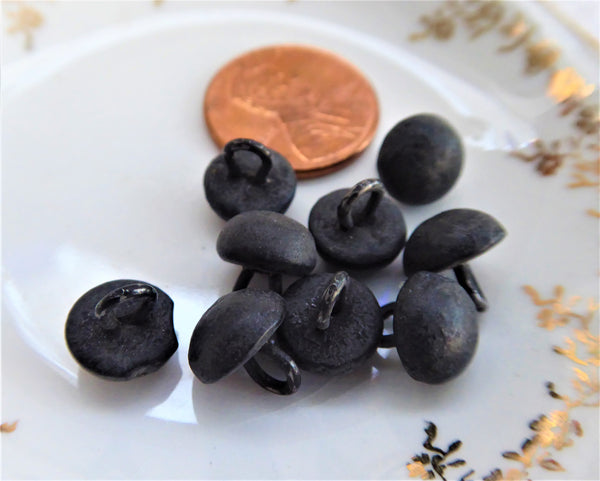 Matte Black Antique Shoe Buttons 9 Glove Buttons Bakelite 1900s Button ...