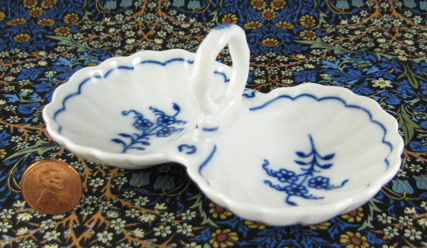 Vintage Czech Porcelain Double Open Salt Blue Onion 1940s Blue White ...