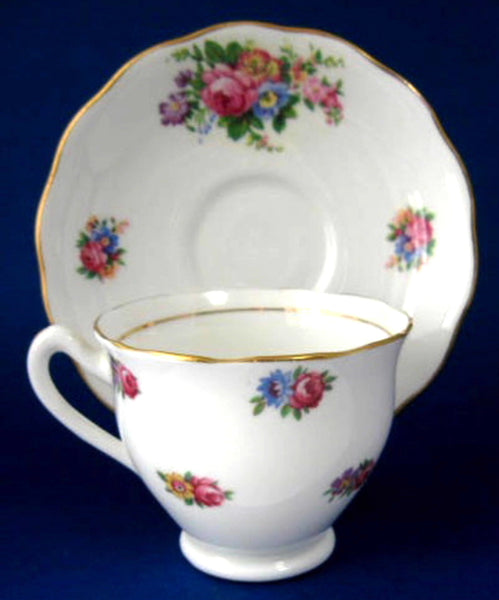 Cup and Saucer Colclough Rosebuds Floral Sprays Demitasse 1950s ...