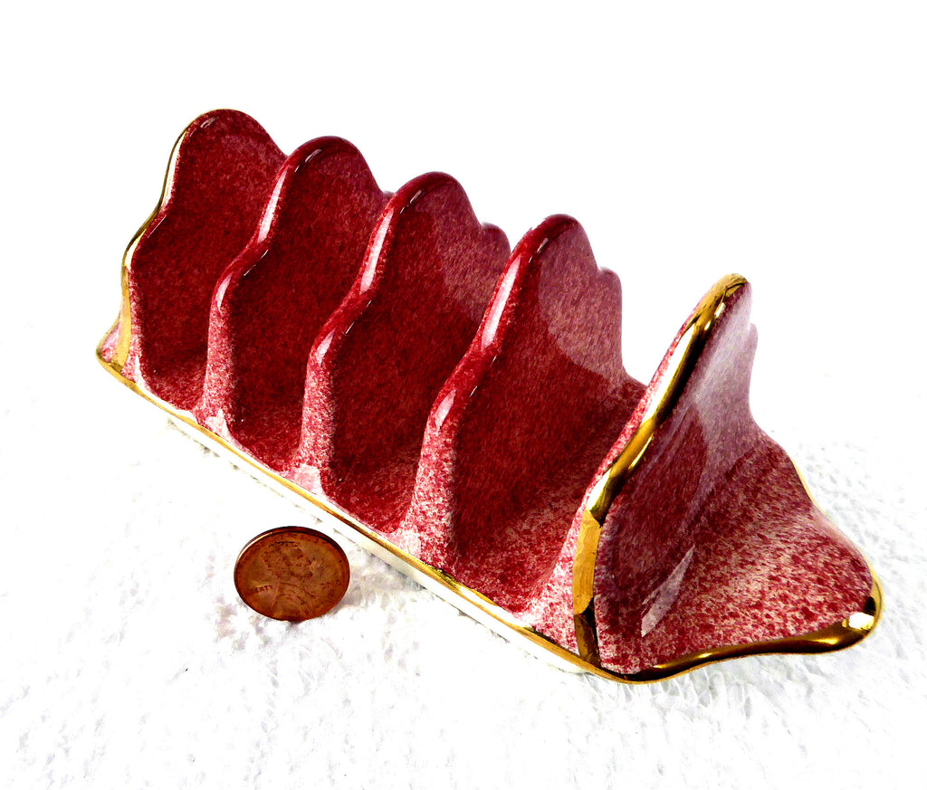 Royal Winton Pink Mottled Toast Rack Vintage 1950s Toast Holder Letter ...