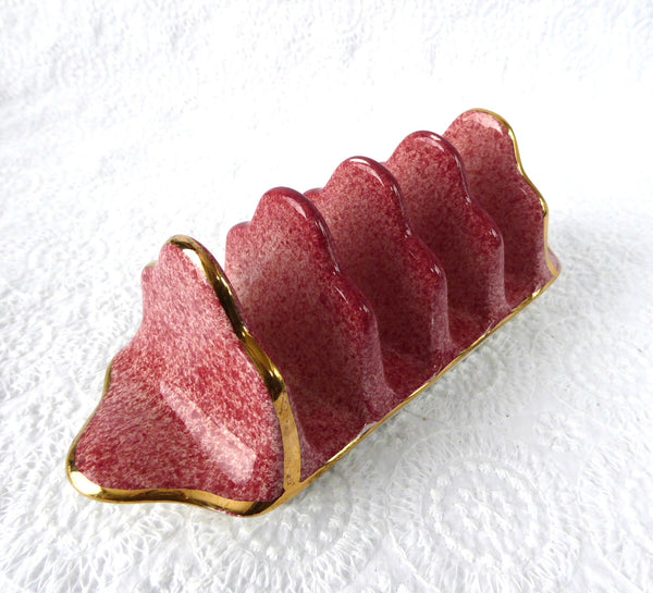 Royal Winton Pink Mottled Toast Rack Vintage 1950s Toast Holder Letter ...