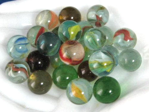 Glass Marbles Vintage 1950s Mid Glass Marbles Assorted Toy Marbles Lot ...