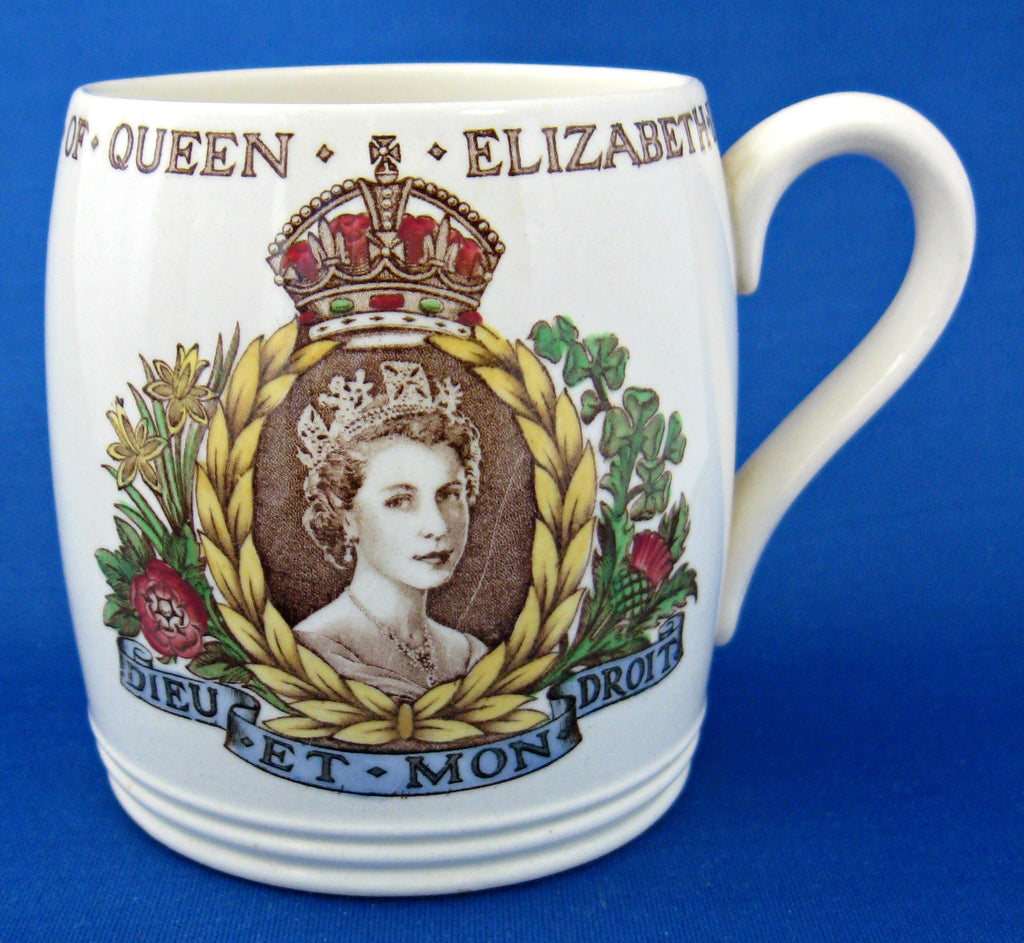 Coronation Mug Queen Elizabeth II Copeland Spode 1953 Royal Commemorat ...