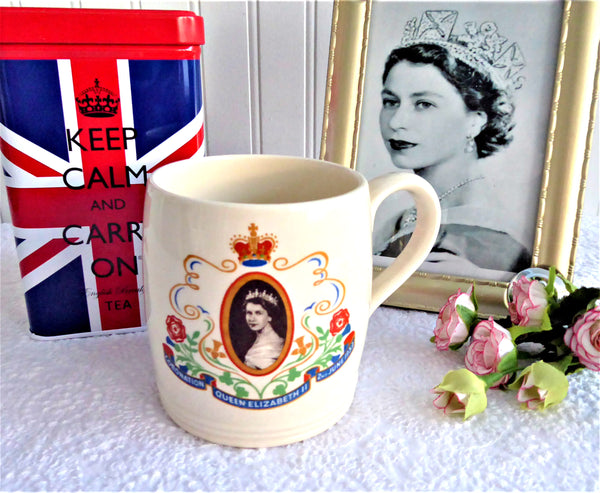 Mug Queen Elizabeth II Coronation 1953 Maddock Famous Photo Royal Comm ...