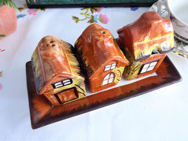 Price Kensington Cottage Ware 5 Piece Set On Tray Salt Pepper Mustard ...