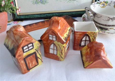 Price Kensington Cottage Ware 5 Piece Set On Tray Salt Pepper Mustard ...