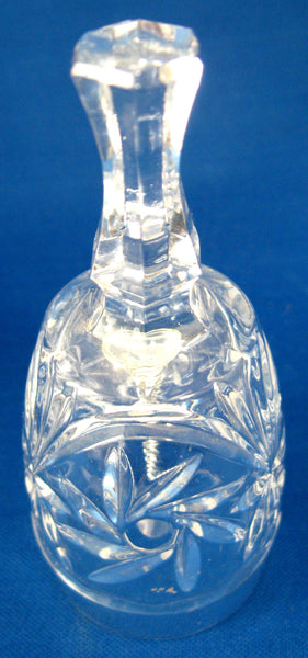 Faceted Crystal Bell Pinwheel Pattern English 1970s Vintage Sunburst P ...