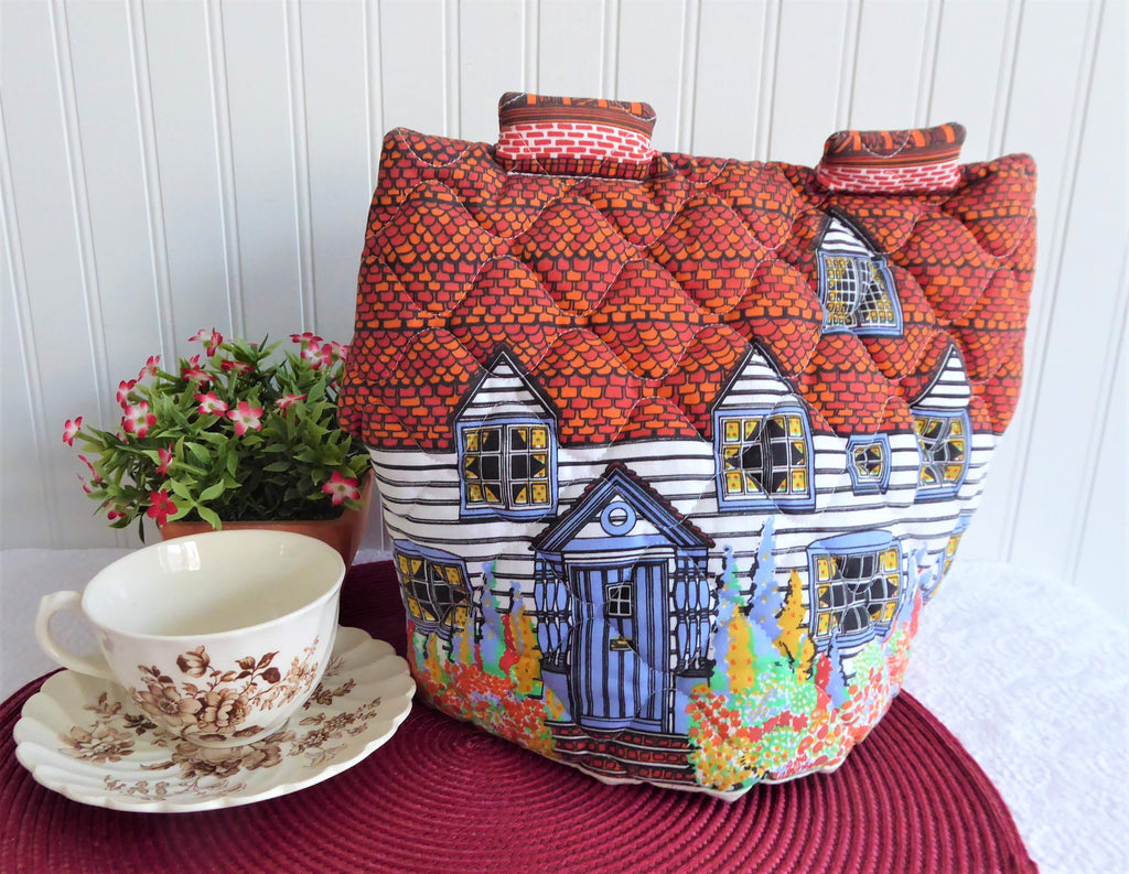 English Manor House Padded Tea Cozy 1970s Frances Worters Cottage Gard ...