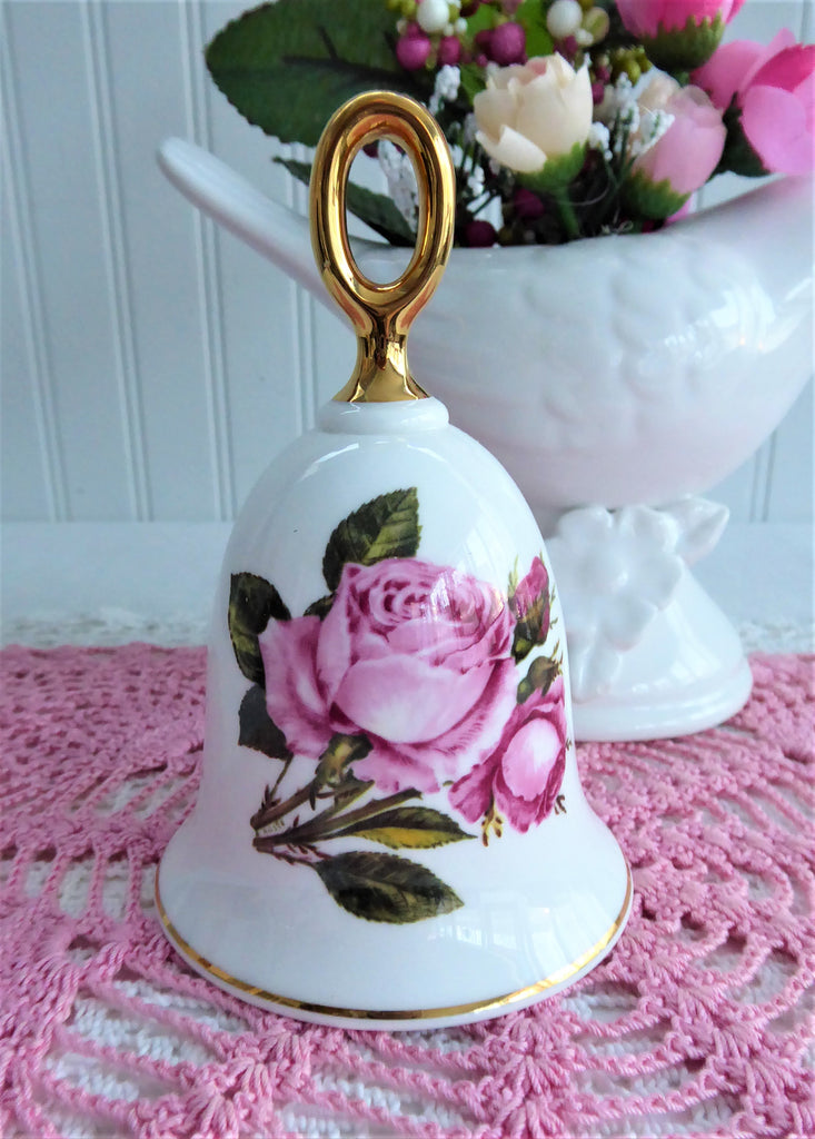 Hostess Bell Queen Elizabeth Pink Rose England 1970s Bone China Danbur ...
