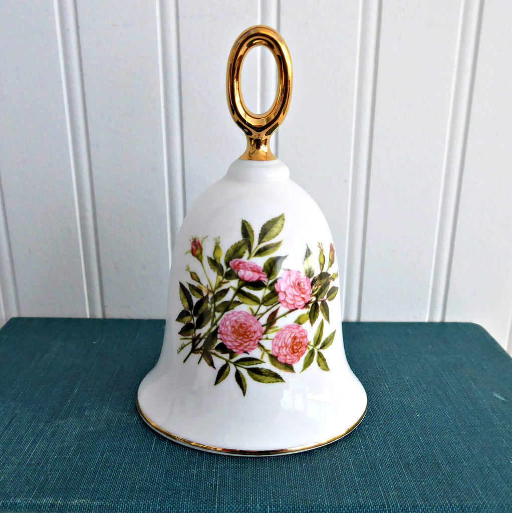 Bo-Peep Rose Bell Pink Roses Hostess Bell England Bone China 1970s Dan ...