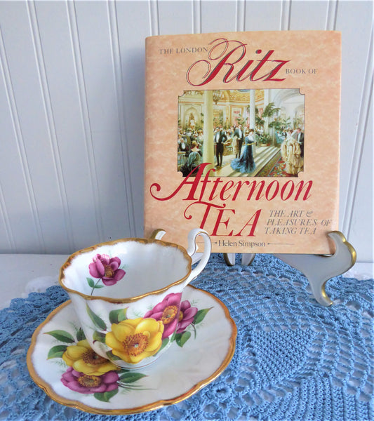 London Ritz Book Of Afternoon Tea 1987 Hardback With Dust History Reci ...
