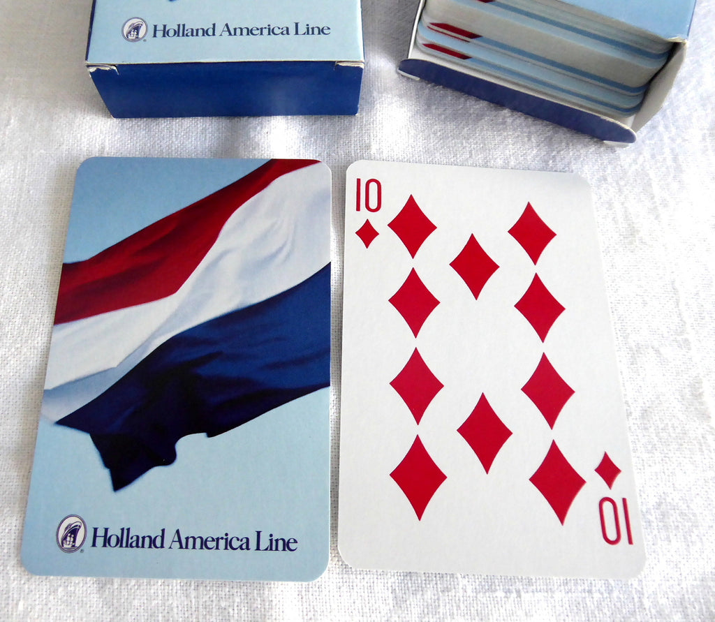 Playing Cards Holland America Lines 2 Decks Plastic Coated Flags Cruis ...