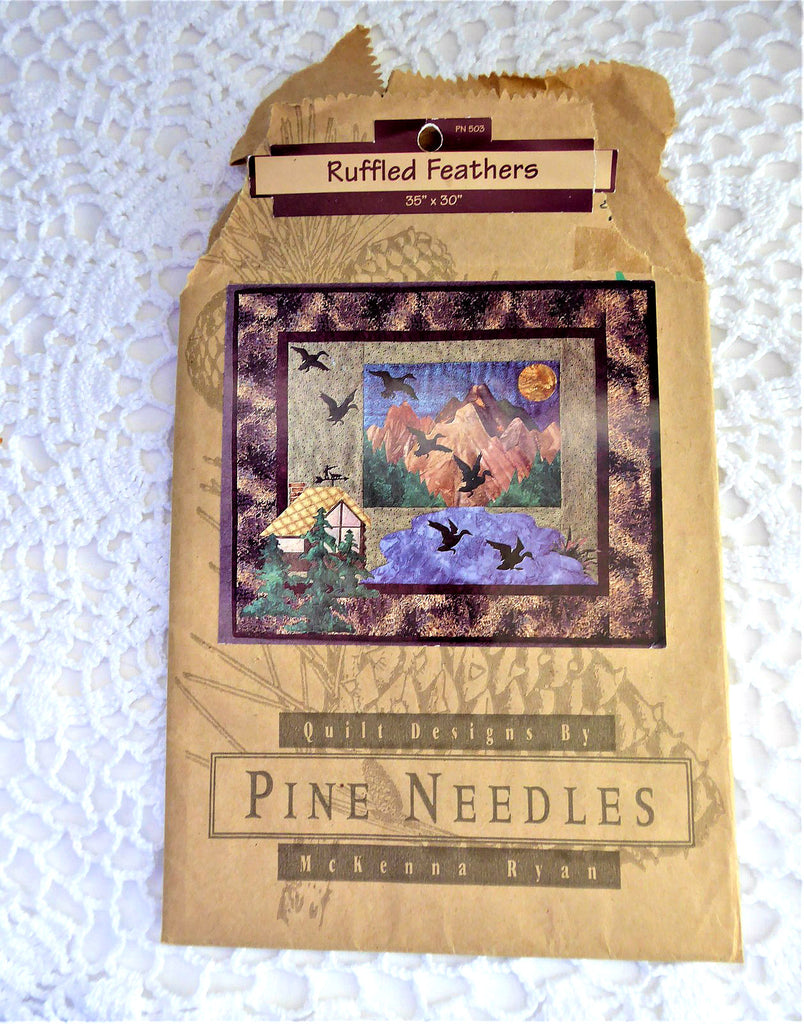 Quilt Pattern Ruffled Feathers 1997 Quilting Pine Needles Lake Ducks M ...