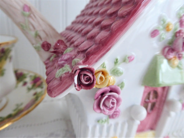 Cottage Teapot Old Country Roses Royal Albert Genuine Coordinate 2002 ...
