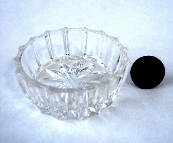 Open Salt Salt Dish Paneled Star Bottom Individual Clear 1950s USA Sal ...